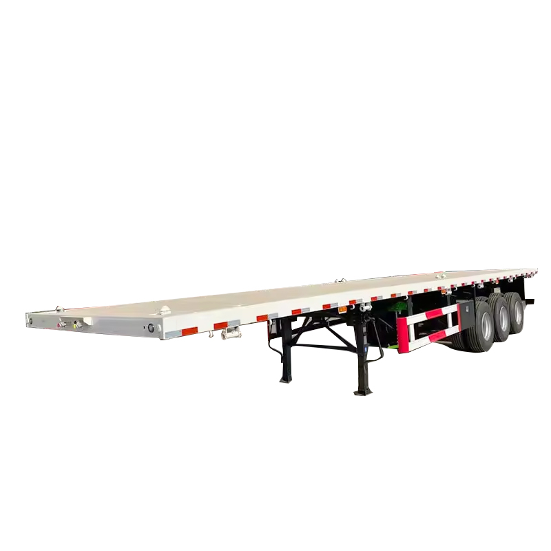 3 Axles 40 Foot Trucks Flatbed Trailer factory_supplier_manufacturer ...